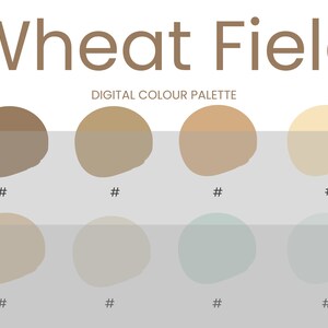 Wheat Field Digital Colour Palette | Brand Colour Palette | Colour HEX ...