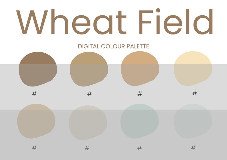 Wheat Field Digital Colour Palette | Brand Colour Palette | Colour HEX ...