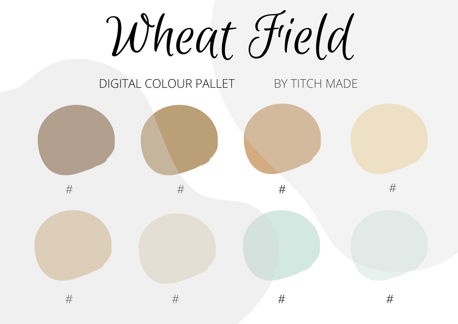 Wheat Field Digital Colour Palette Brand Colour Palette - Etsy