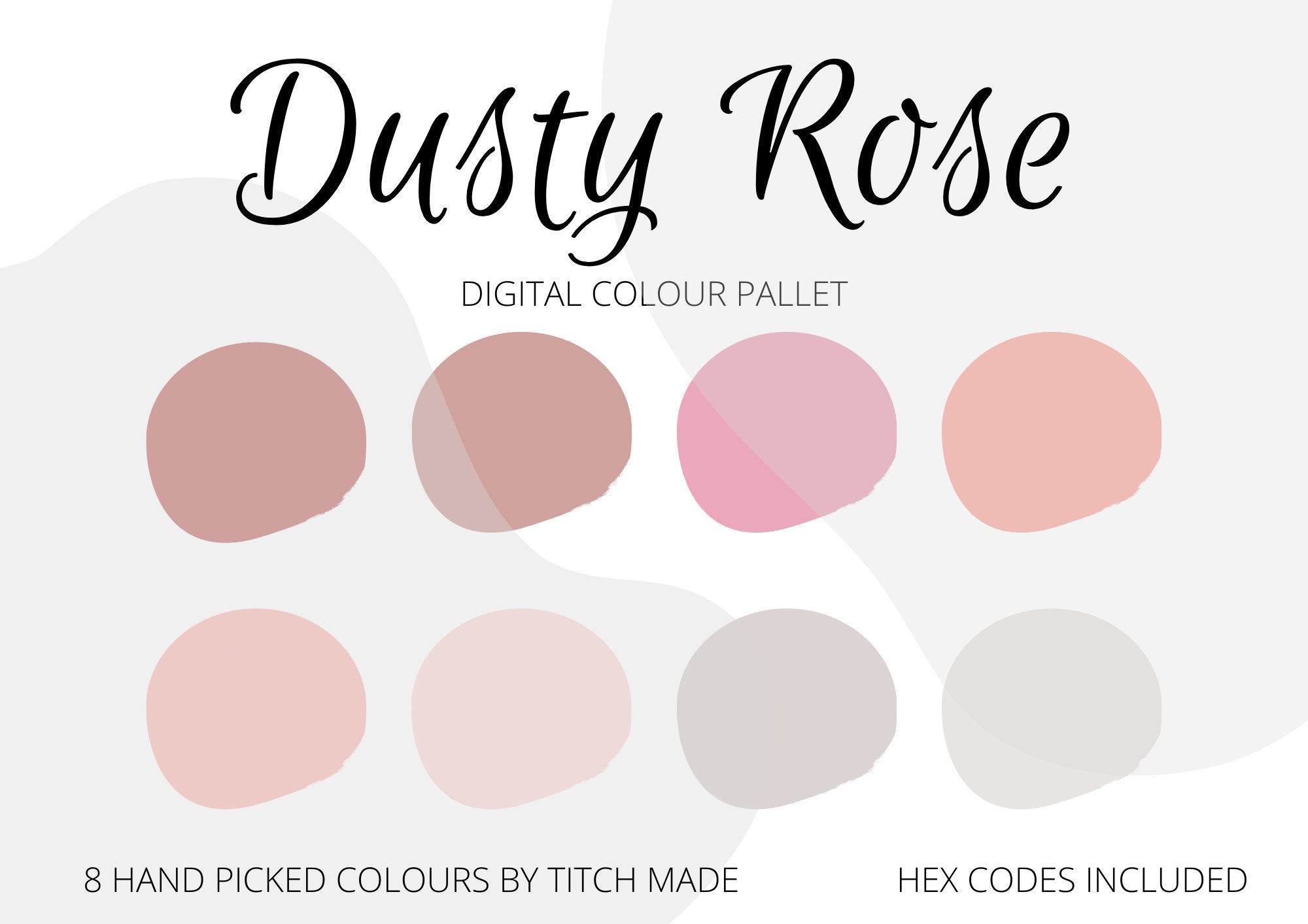 Dusty Rose Digital Colour Palette Brand Colour Palette - Etsy