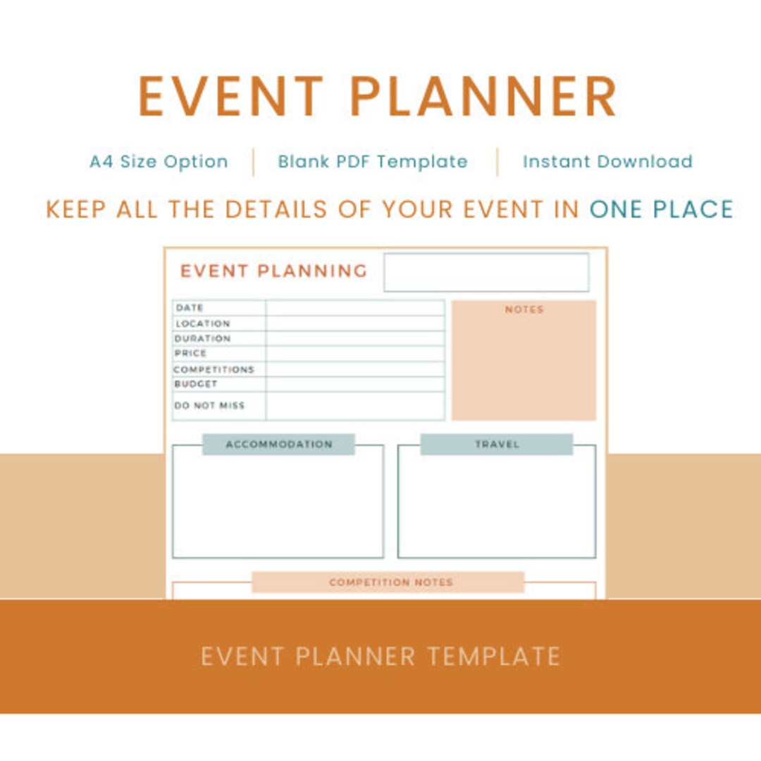 Event Planner | Con Organiser | Cosplay Competition Planner | PDF ...