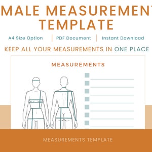 Female Body Measurements Template for Sewing | Body Chart | PDF ...