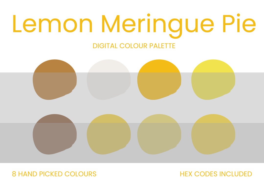 Lemon Meringue Pie Digital Colour Palette | Brand Colour Palette ...