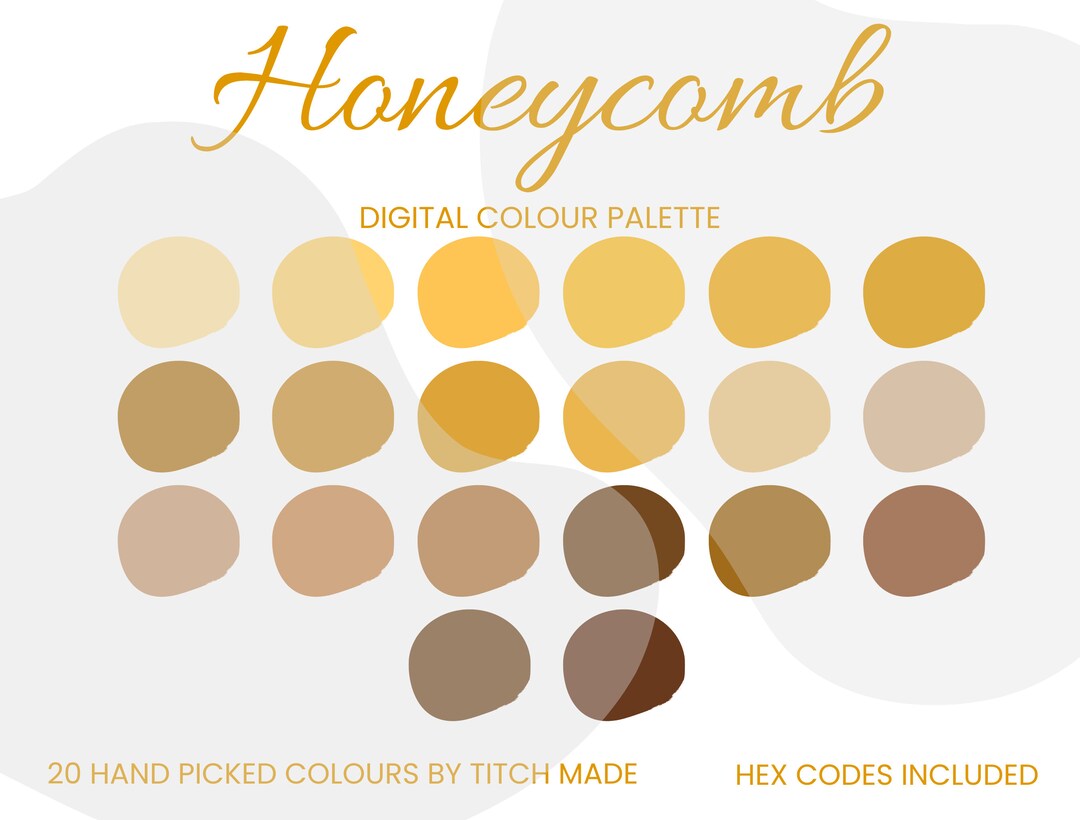 Honeycomb Digital Colour Palette Brand Colour Palette - Etsy