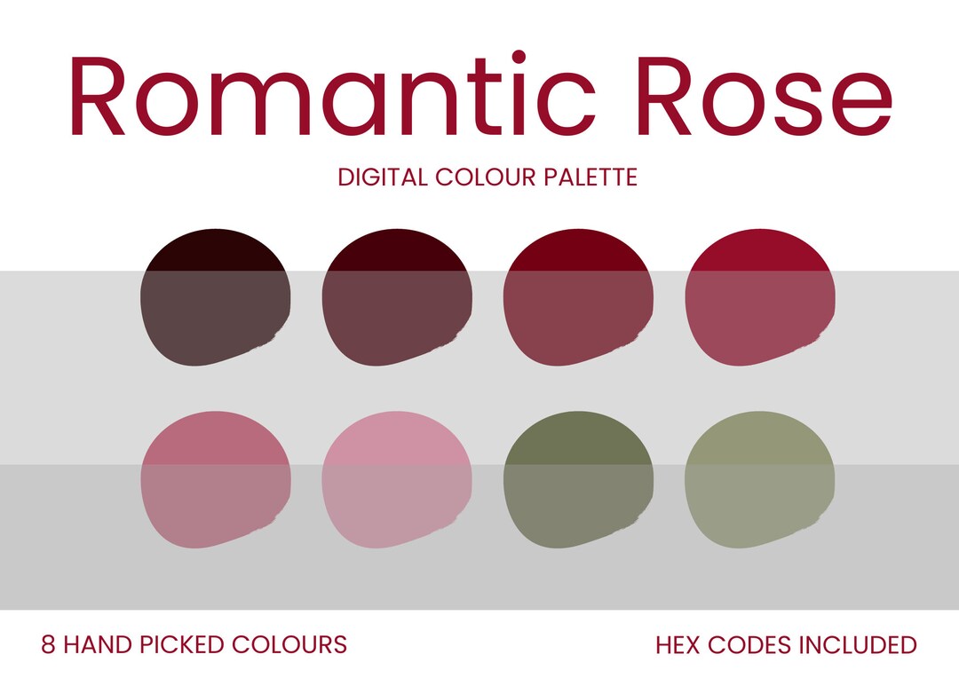 Romantic Rose Digital Colour Palette | Brand Colour Palette | Colour ...