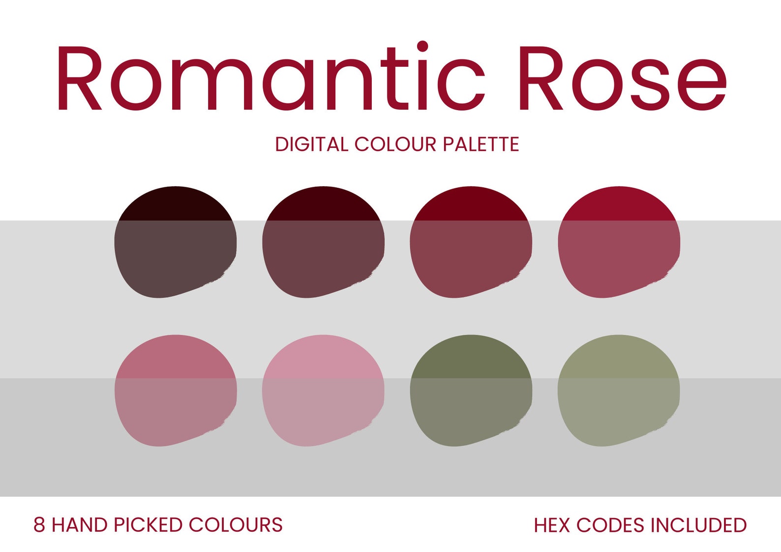 Romantic Rose Digital Colour Palette | Brand Colour Palette | Colour ...