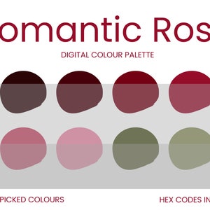 Romantic Rose Digital Colour Palette | Brand Colour Palette | Colour ...