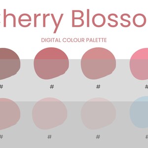 Cherry Blossom Digital Colour Palette | Brand Colour Palette | Colour ...