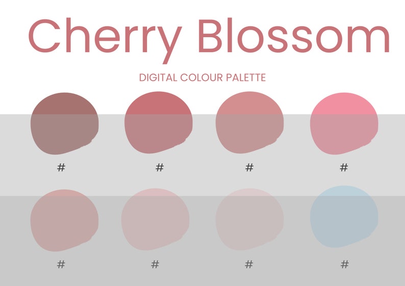 Cherry Blossom Digital Colour Palette | Brand Colour Palette | Colour ...