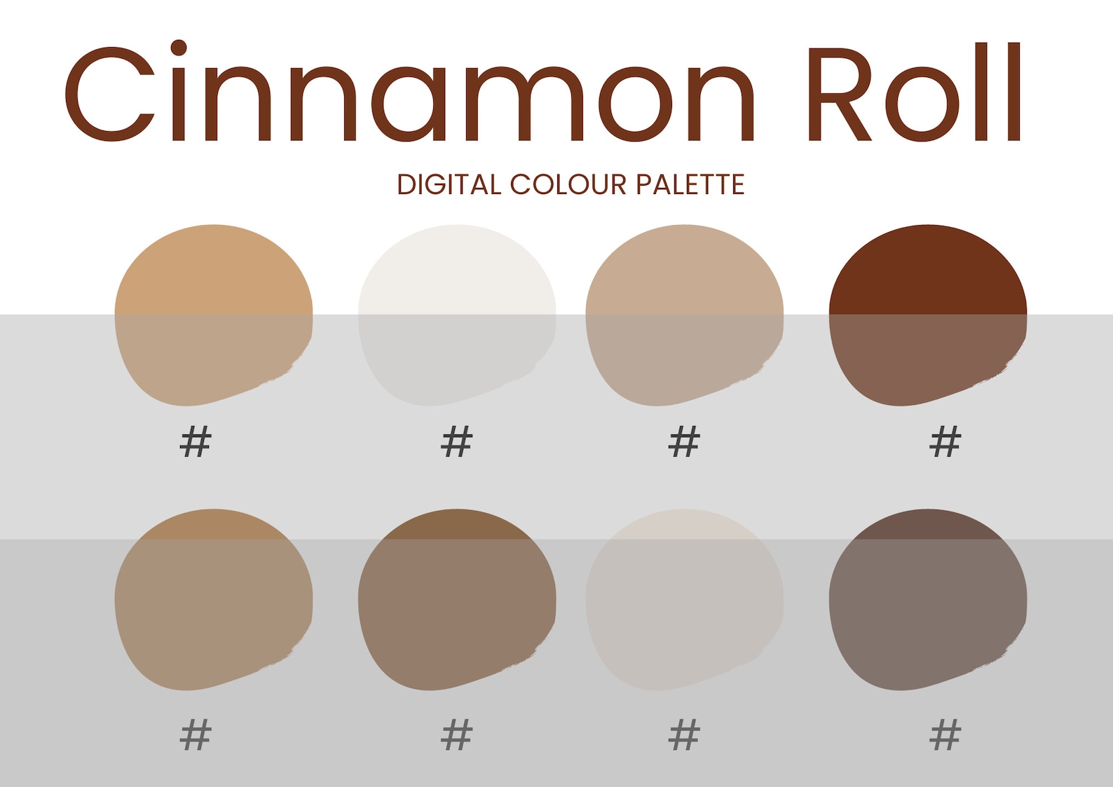 Cinnamon Roll Digital Colour Palette | Brand Colour Palette | Colour ...