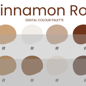 Cinnamon Roll Digital Colour Palette | Brand Colour Palette | Colour ...