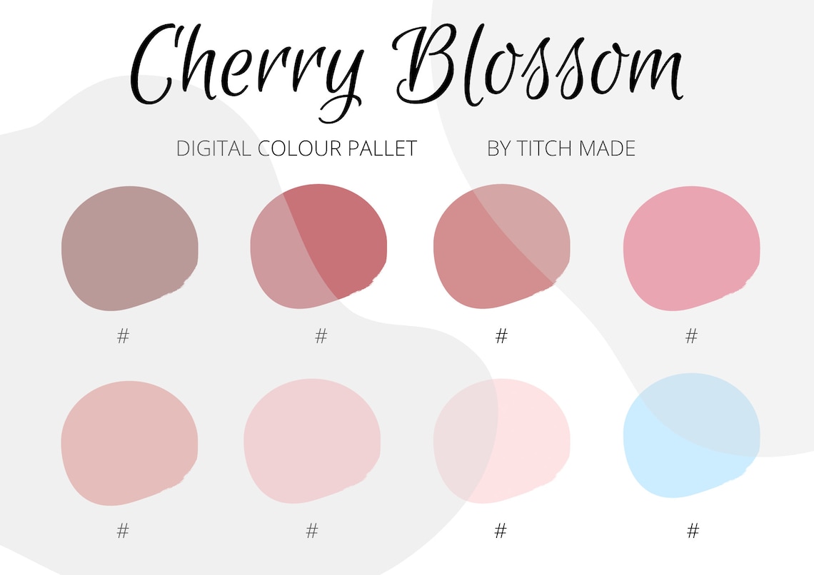 Cherry Blossom Digital Colour Palette Brand Colour Palette - Etsy