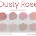 Dusty Rose Digital Colour Palette | Brand Colour Palette | Colour HEX ...