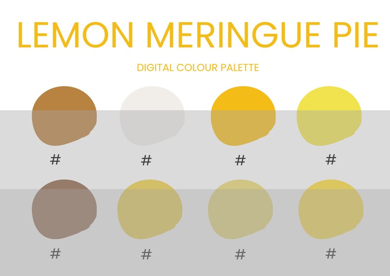 Lemon Meringue Pie Digital Colour Palette | Brand Colour Palette ...