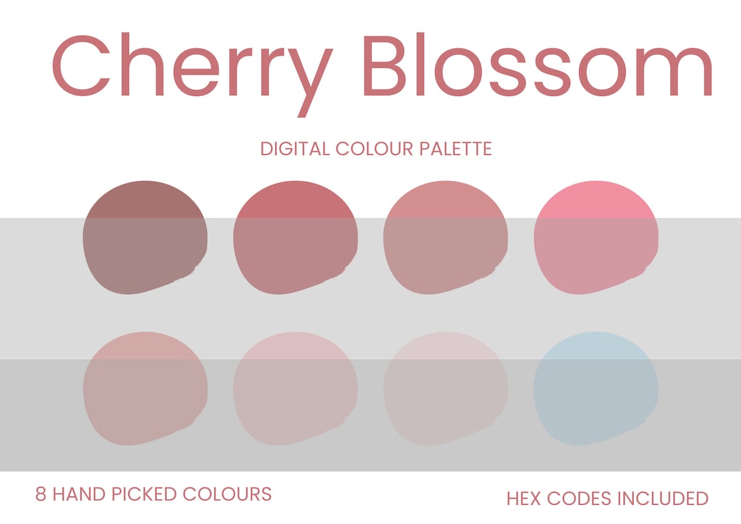 Cherry Blossom Digital Colour Palette | Brand Colour Palette | Colour ...