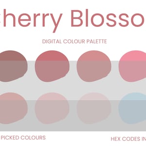 Cherry Blossom Digital Colour Palette | Brand Colour Palette | Colour ...