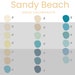 Sandy Beach Digital Colour Palette Brand Colour Palette Colour HEX ...