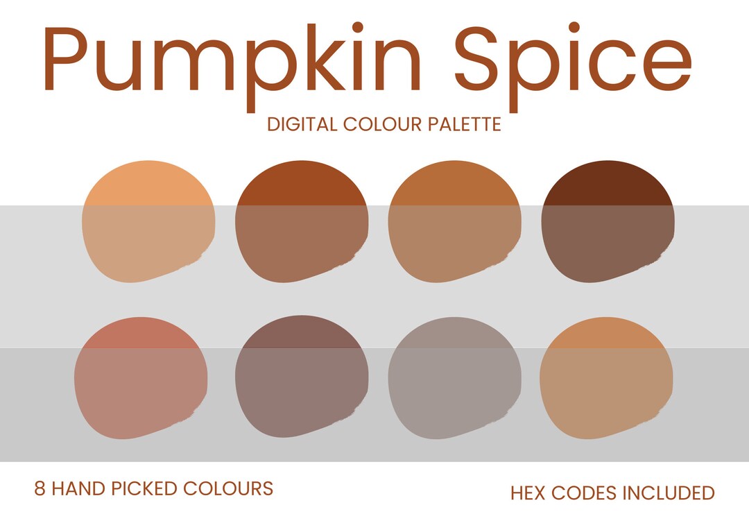 Pumpkin Spice Digital Colour Palette | Brand Colour Palette | Colour ...