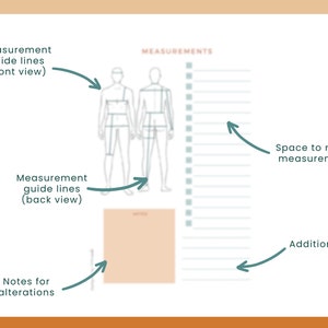 Male Body Measurement Template for Sewing | PDF Download - Etsy