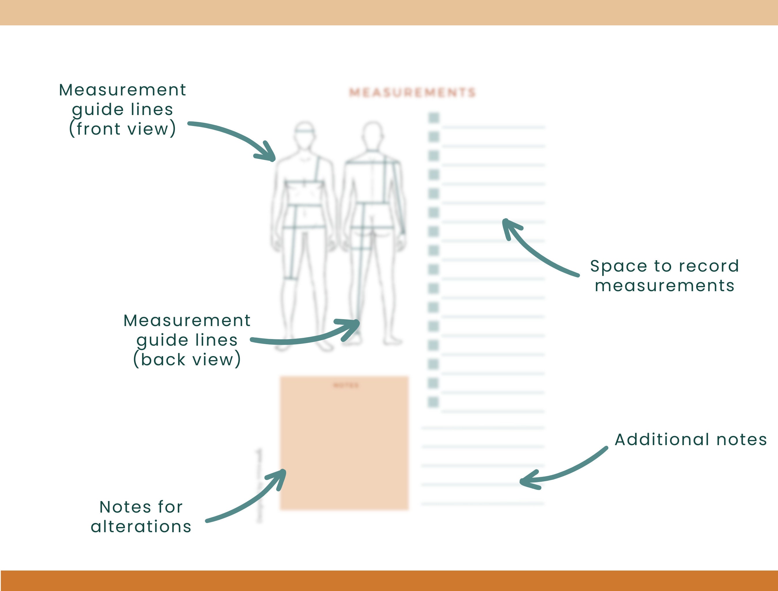 Male Body Measurement Template for Sewing | PDF Download - Etsy