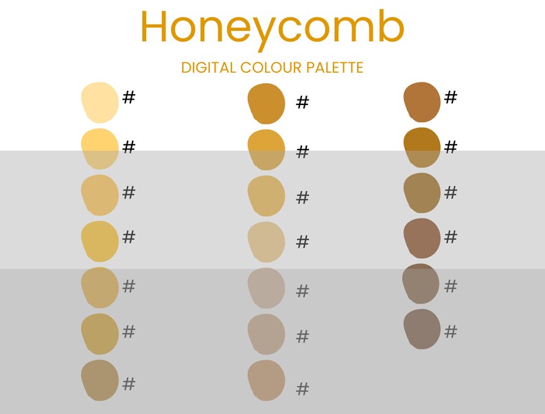Honeycomb Digital Colour Palette | Brand Colour Palette | Colour HEX ...