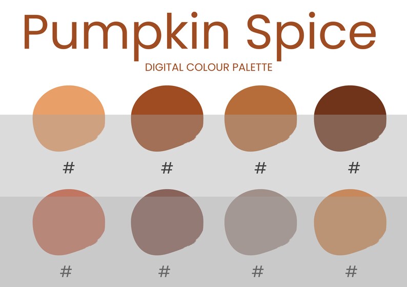 Pumpkin Spice Digital Colour Palette | Brand Colour Palette | Colour ...