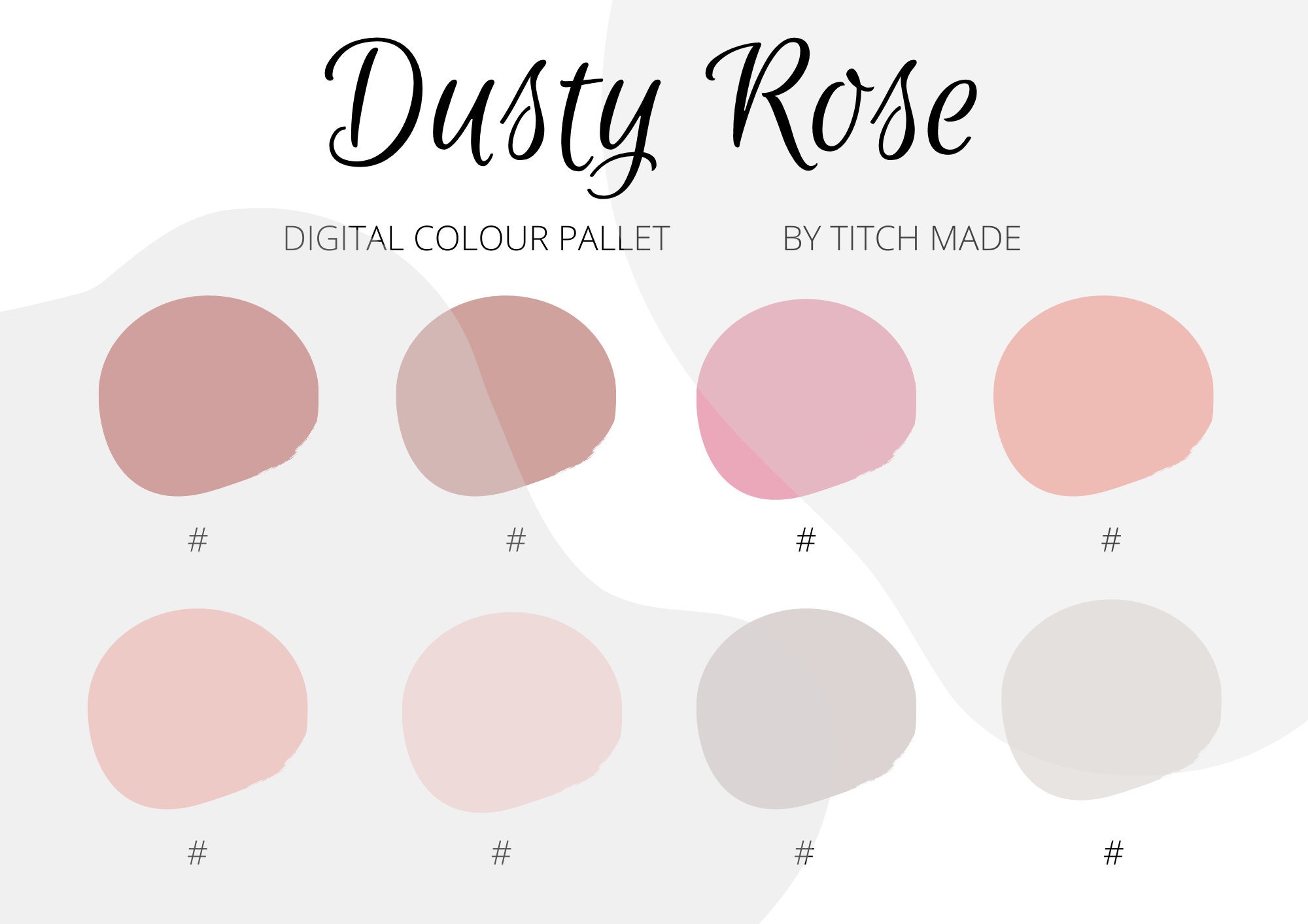 Dusty Rose Digital Colour Palette Brand Colour Palette - Etsy