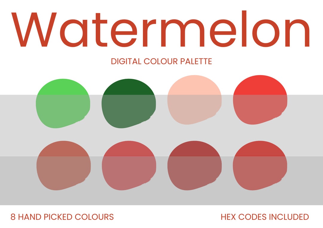 Watermelon Digital Colour Palette | Brand Colour Palette | Colour HEX ...