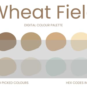 Wheat Field Digital Colour Palette | Brand Colour Palette | Colour HEX ...