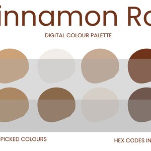 Cinnamon Roll Digital Colour Palette | Brand Colour Palette | Colour ...