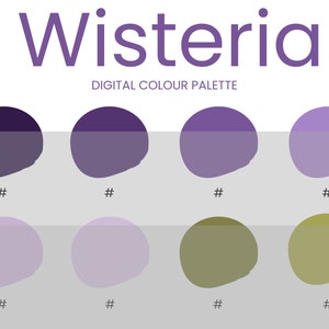 Wisteria Digital Colour Palette | Brand Colour Palette | Colour HEX ...