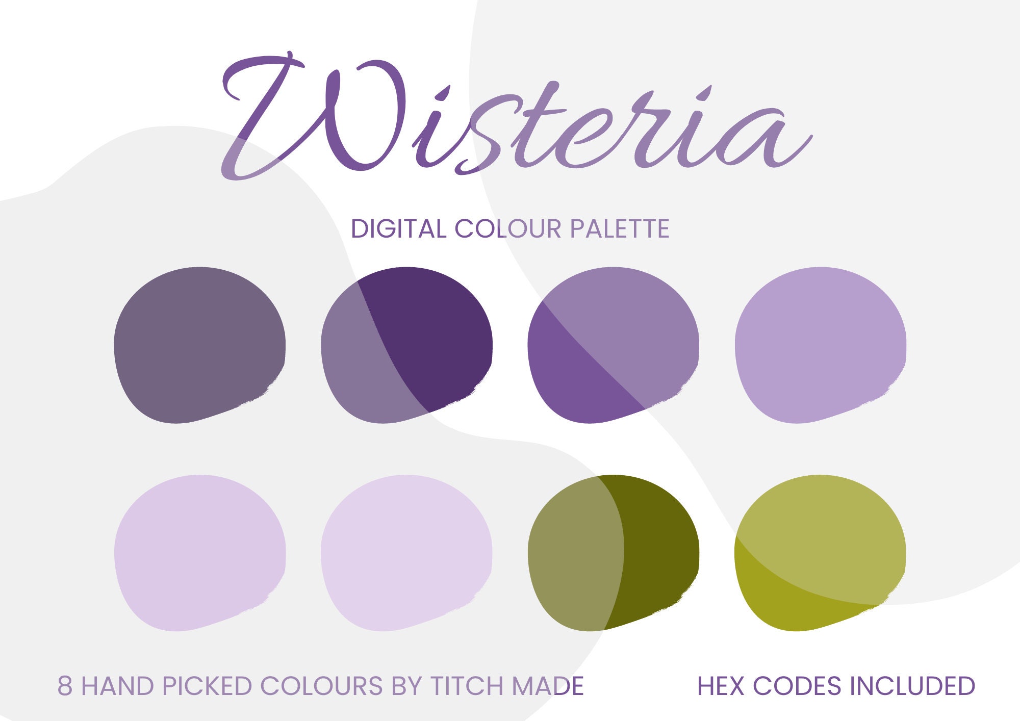 Wisteria Digital Colour Palette Brand Colour (Download Now) - Etsy