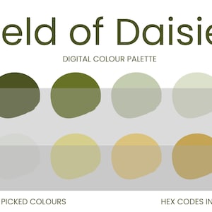 Field of Daisies Digital Colour Palette | Brand Colour Palette | Colour ...