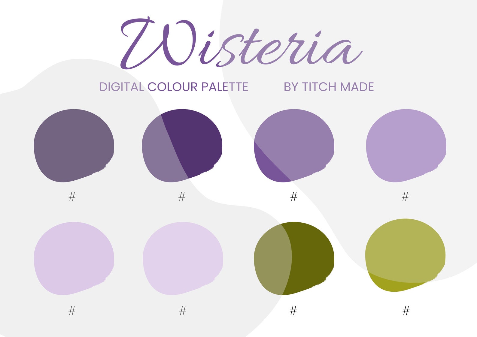 Wisteria Digital Colour Palette Brand Colour (Download Now) - Etsy