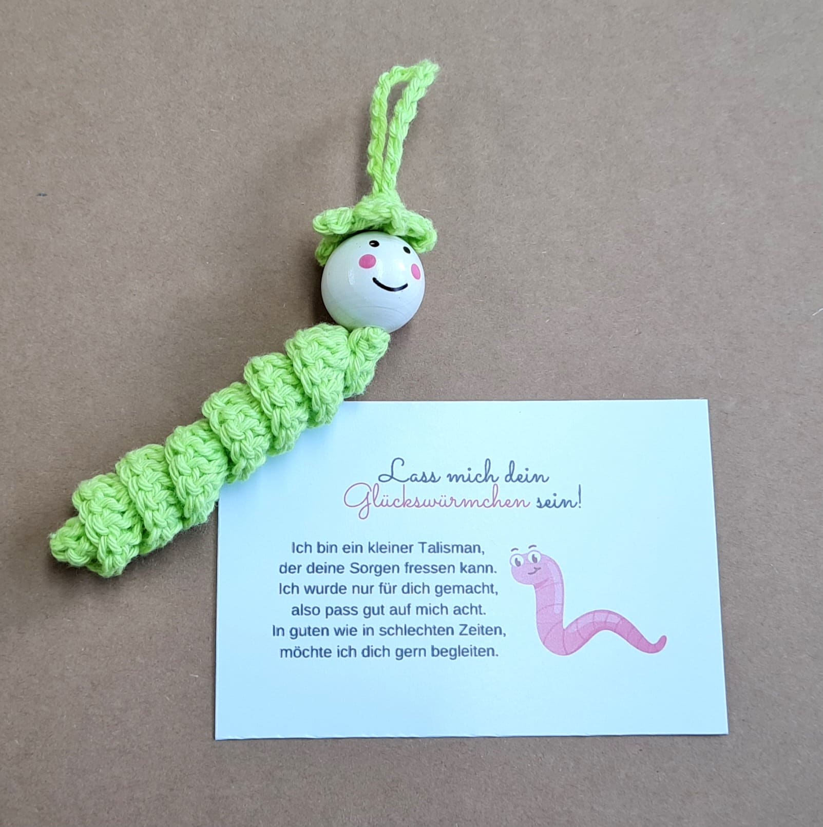 Lucky Worm Worry Worm Different Colors With or Without Hat - Etsy