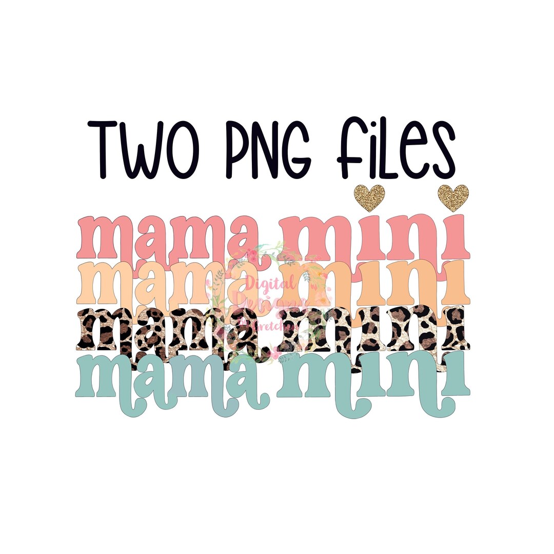 Mama and Mini Matching Leopard Print PNG Digital Download Sublimation ...