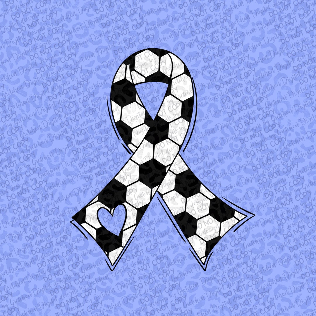 Soccer Themed Cancer Ribbon Png Digital Download Sublimation Png DTF - Etsy