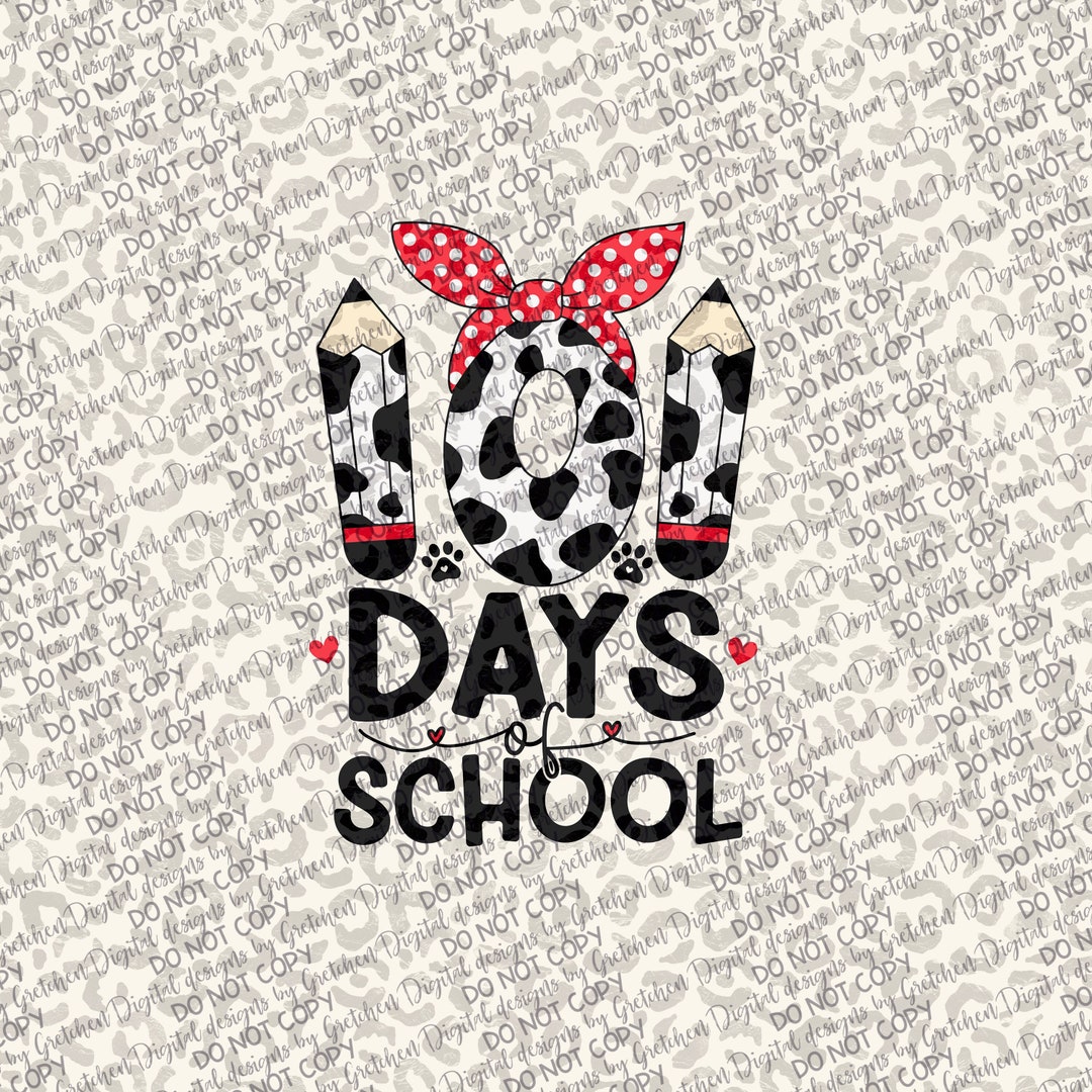 101 Days of School Dalmatian Spots Png Digital Download Sublimation ...
