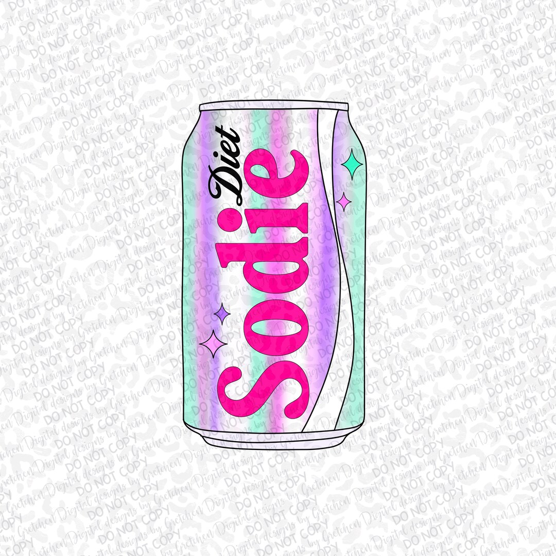Diet Sodie Can Holographic Colors Png Digital Download Sublimation DTF ...