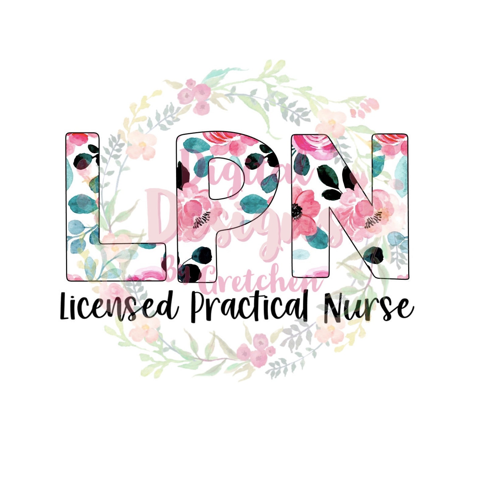 LPN Licensed Practical Nurse PNG Digital Download Sublimation | Etsy