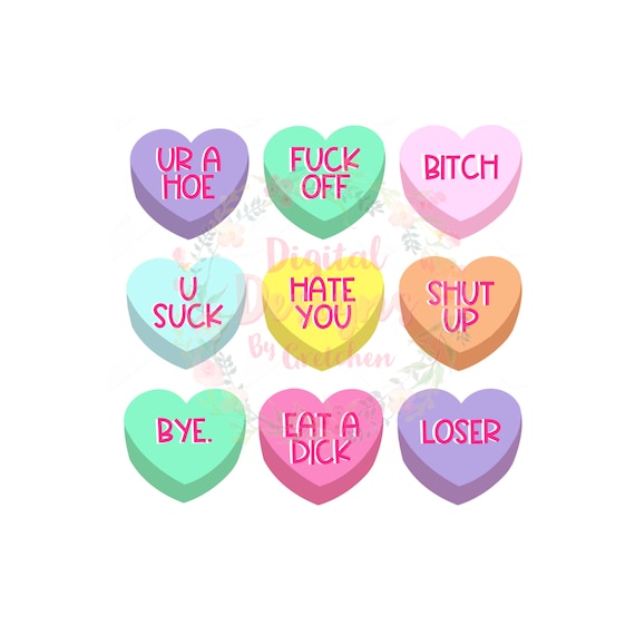 Mean Conversation Hearts