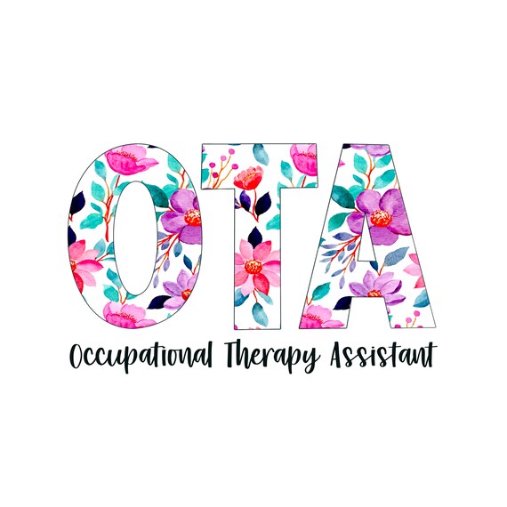 Occupational Therapy Assistant OTA Floral Initials PNG Digital - Etsy