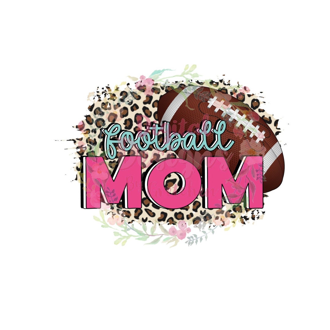 Football Mom Leopard Print PNG Digital Download Sublimation - Etsy