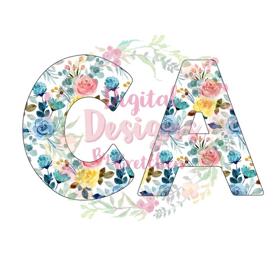 Papercraft Paper, Party & Kids Floral California letters png California ...