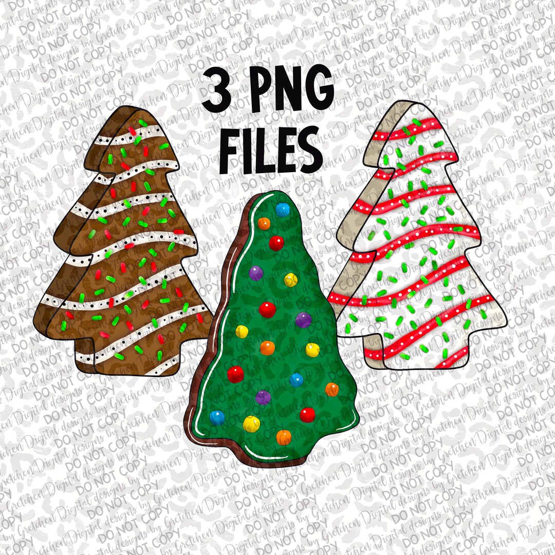 Christmas Tree Cakes and Brownie Tree 3 Files Kids Holiday Treats PNG ...