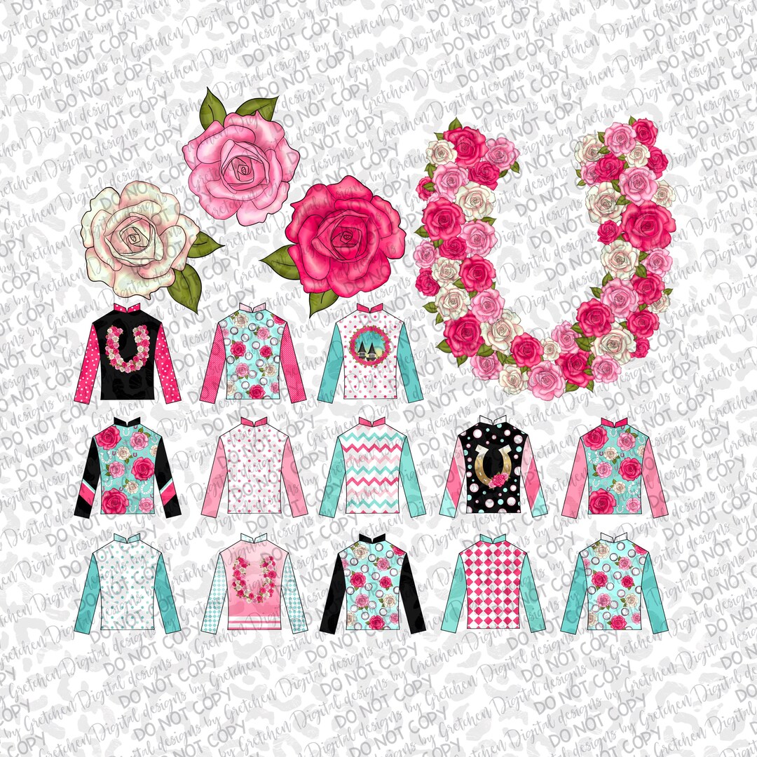 Jockey Silks and Roses With Rose Horseshoe Derby Horse Racing 17 PNG ...