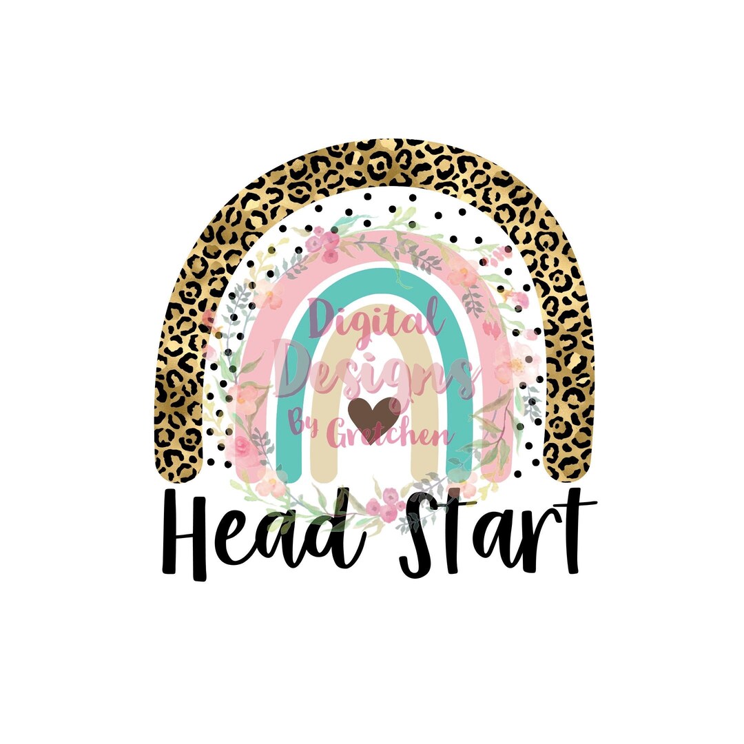 Head Start Custom Rainbow PNG Digital Download - Etsy