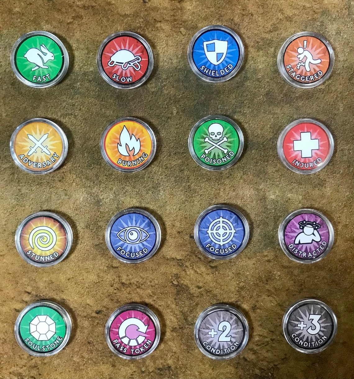 Malifaux Compatible Token Set All Conditions Markers & - Etsy