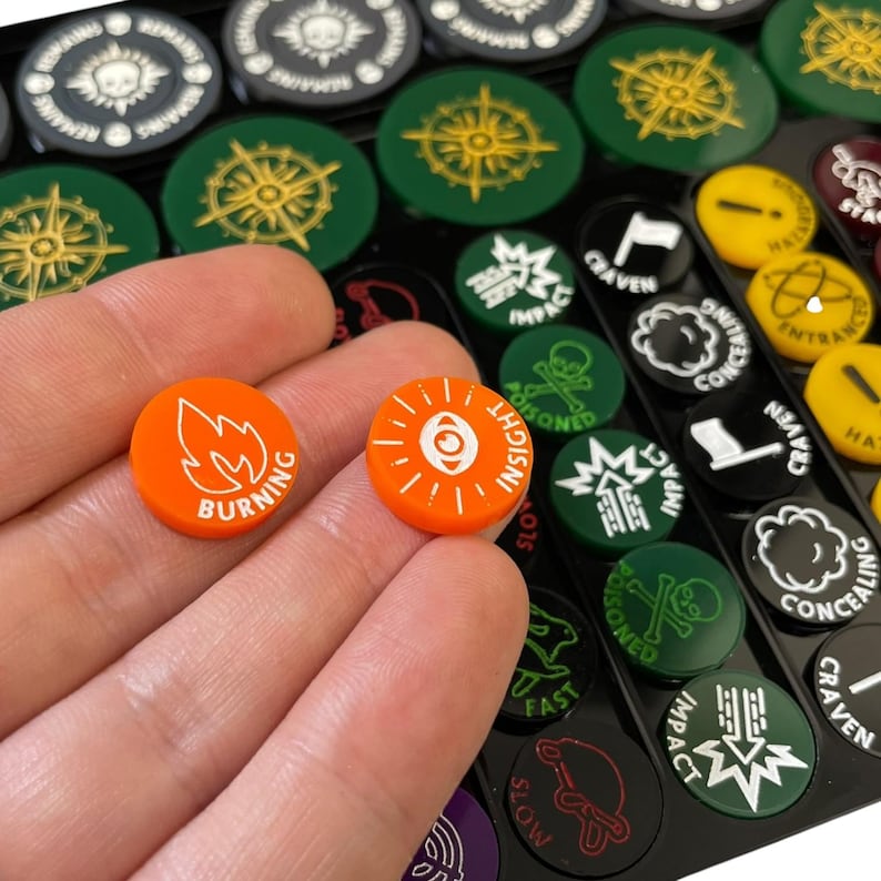 Malifaux 4e Conditions Token Set - Double Sided With or Without Case ...