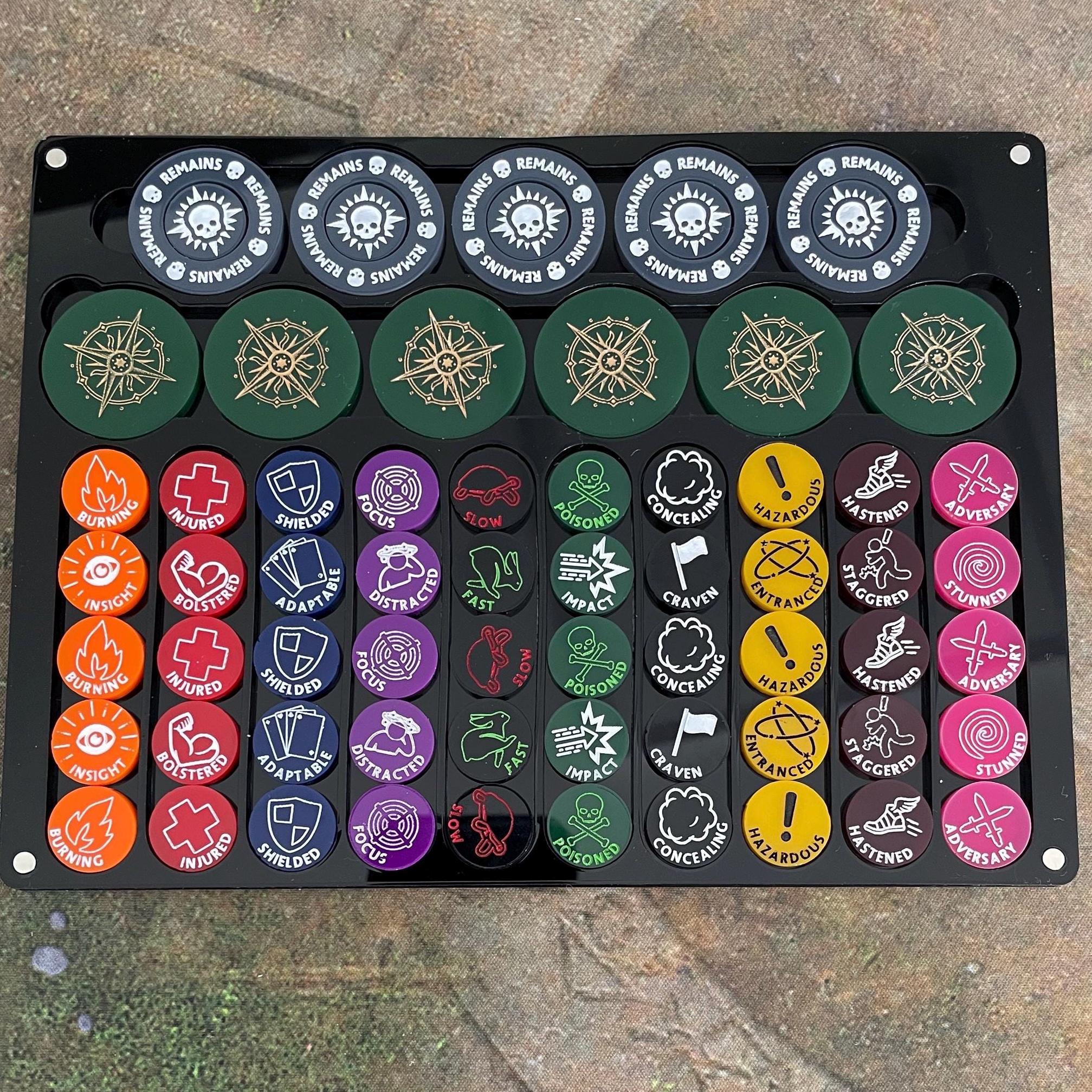 Malifaux 4e Conditions Token Set - Double Sided With or Without Case ...